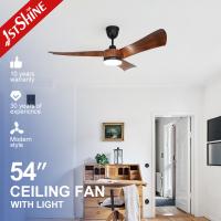 China 110-240V/50Hz-60Hz LED Ceiling Fan with Remote Control and Wooden Blades by 1stshine for sale