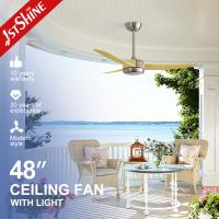 China Plastic Blades LED Ceiling Fan with Light and Remote Pure Copper Motor Energy Saving 10 for sale