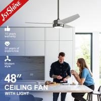 China 6 Speeds Choice ABS Ventilador Techo with Remote Control and 3 Color LED Light Source for sale