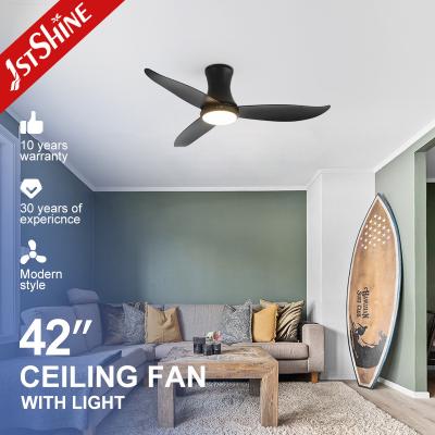 China Remote Controlled 42 Inch LED Ceiling Fan with ABS Blades and 3 Color Light Source for sale