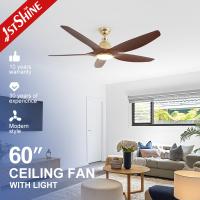 China 60 Inch/OEM DC pure copper Three Color LED Dimmable Hanging Ceiling Fan for Big Spaces for sale