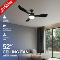 China Energy Saving 1stshine Black ABS Blades Ceiling Fans with LED Lights and Remote Control 2- for sale