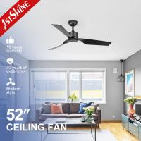 China 1stshine Ceiling Fan Industrial 52 Inches Black ABS Blades DC Motor Remote Control for sale