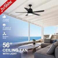 China 6 Speeds Remote Control Quiet DC Motor Decorative 5 Blades Ceiling Fan With Light for sale