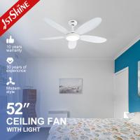 China 1stshine High Airflow LED Ceiling Fan with 5 White ABS Blades and Metal Lamp Body for sale