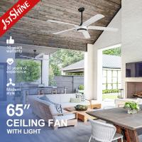 China Remote Control Switch 65 Inches LED Ceiling Fan with 5 ABS Blades and Dimmer Support for sale
