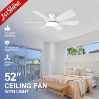 China DC Remote Control 6 Blades ABS Ceiling Fan with LED Light Source and Consumption for sale