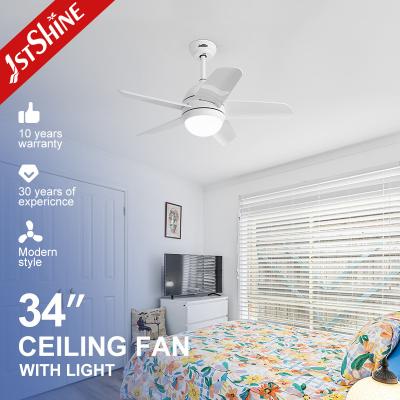 China 32 Inches Modern Ceiling Fan , DC Motor Plastic Blades White Quiet Ceiling Fan for sale