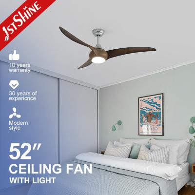China 52 Inches Sliver ABS Blades Ceiling Fan with LED Light and Remote Control in Fancy Design for sale