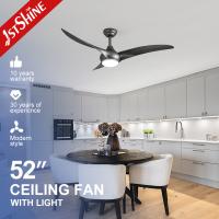 China Sliver Plastic Blades WIFI Control LED Ceiling Fan with 2- and 4000k Color Temperature for sale