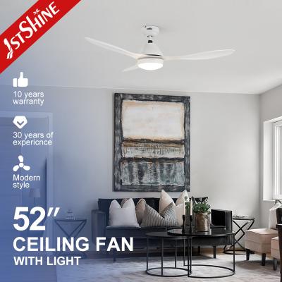 China Home Office 52 Inches White Ceiling Fan with LED Light and Remote in Mulit Colors for sale