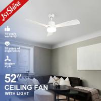 China Home Office LED Ceiling Fan with Dimmable Light and Remote Control White ABS Blades for sale