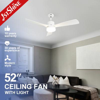 China Home Office LED Ceiling Fan with Dimmable Light and Remote Control White ABS Blades for sale