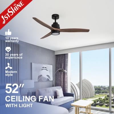 China Decorative LED Lighting 52 Inch Ceiling Fan with Low Noise Function and 3 ABS Blades for sale