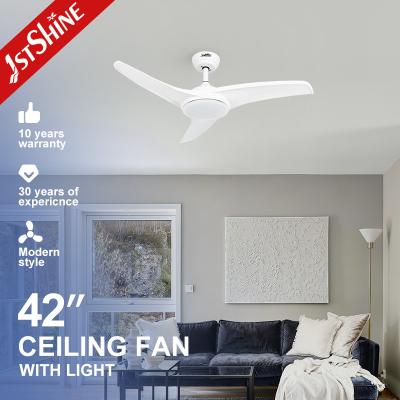 China 42 Inches Small Fancy LED Ceiling Fan Light in White Color from 1stshine with 2- for sale