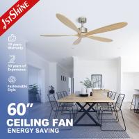 China 5 Solid Wood Silent DC Motor Remote Control Ceiling Fans for Private Mold Cooling Air for sale