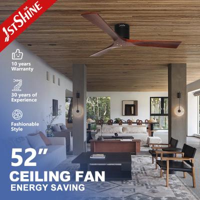 China Customized Wood Blades Indoor Ceiling Fan with AC Motor and Remote Cooling Air for sale