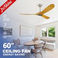 China Remote Control Decorative 60 Inch Ceiling Fan Wood Design For Bedroom for sale