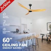 China Ceiling Fan with 3 Wooden Blades High Speed 110-220V DC Pure Cooper Air Cooling Fan for sale