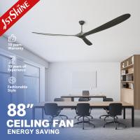 China Remote Control 88 Inches Large Room Wooden Blades Ceiling Fan for Home Hotel and Office for sale