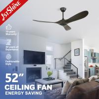China 52 Inches Wooden Blades Ceiling Fan with Remote Control Enhance Your Home's Aesthetic for sale