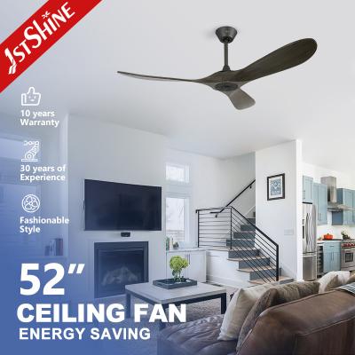 China 52 Inches Wooden Blades Ceiling Fan with Remote Control Enhance Your Home's Aesthetic for sale