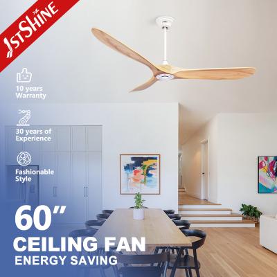 China 60 Inch DC 3 Blade Wood Blade Ceiling Fan 5 Speed Remote Control 110-220V/50/60hz for sale