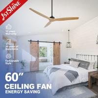 China 60 Inches Wooden Blades DC Quiet Motor Smart Remote Ceiling Fan for Air Circulation for sale