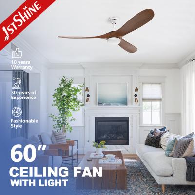 China 1stshine Hotel Decorative LED Ceiling Fan with Dimmable Lighting and Wood Blades for sale