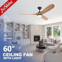 China 1stshine 60 Inches DC Pure Copper Motor Wood Ceiling Fan Light for Bedroom Customized for sale