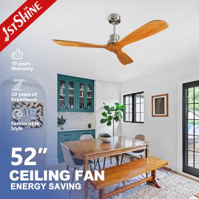 China 52 Inches Ceiling Fan without Light Standard Wind Type with Remote Control and Blades for sale