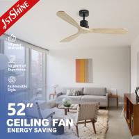 China Energy Saving DC Motor Ceiling Fan with Natural Wood Blades and Smart Remote Control for sale