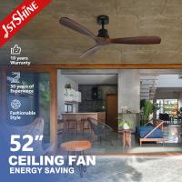 China 52 Inch Decorative Wooden Ceiling Fan With 5 Speed Remote Control for sale