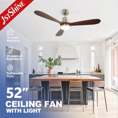 China 52 Inch 5 Speeds LED Ceiling Fan Lights with 15cm Suspender Length and Dimmer Support for sale