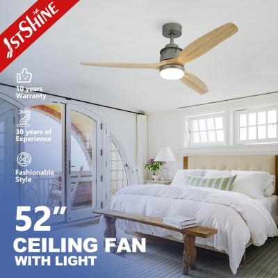 China Home Office Necessity 3 Blade Wood Blade Ceiling Fan with Light and Remote Control for sale