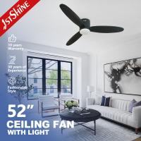 China Modern Decorative Remote LED Ceiling Fan Flush Mount 3 Color Lighting for sale