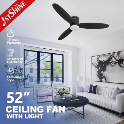 China Modern Decorative Remote LED Ceiling Fan Flush Mount 3 Color Lighting for sale