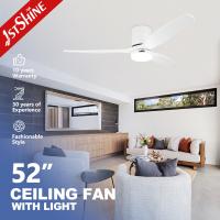 China 6 Speed LED Ceiling Fan with Metal Lamp Body Material and Fashion White Wooden Blade for sale