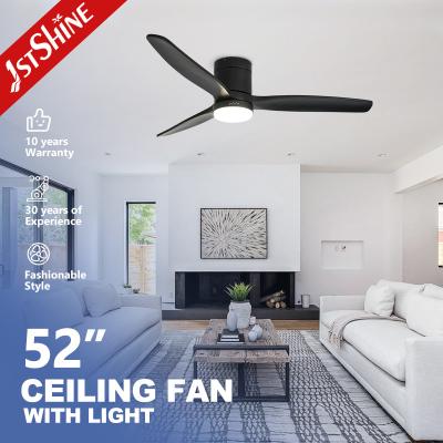 China 3 Wood Blades DC Inverter Flush Ceiling Fan with Light and Remote Control CB Certified 2- for sale