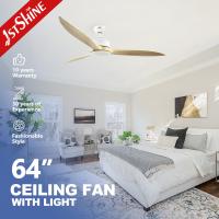 China Modern Style 1stshine Ceiling Fan with Remote Control and Natural Wind Solid Wood Blades for sale