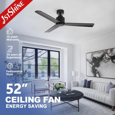 China Timer Included 52 Inch/OEM Pure Copper DC Black Wooden Ceiling Fan with Remote Control for sale