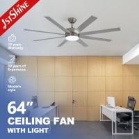 China 64-Inch Speed Ceiling Fan With Dimmable Light 6 Speed Remote Control For Living Room for sale