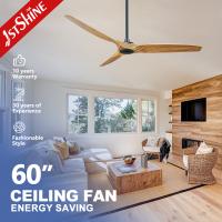 China Modern Style Metal Ceiling Fan with Three Wooden Blades Lower Noise and Affordable for sale