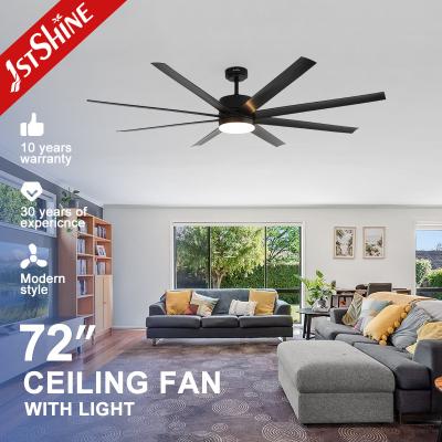 China 6 Speed Reversible DC Motor Large Air Flow Ceiling Fans With Lights And Remote App Control for sale