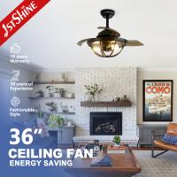 China 36 Inch Retractable Ceiling Fan Light with Remote Control and Space-Saving Design for sale