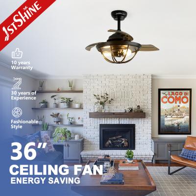 China OEM 36 inch Retractable Ceiling Fan Light CCC CE ROHS SAA CB ETL Approved for sale