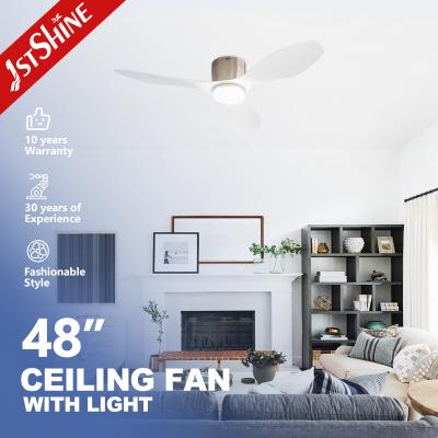 China 2 in 1 LED Ceiling Fan 48 Inch Plastic Blade Fan Light Silent Motor Ideal for Bedroom & Living Room for sale