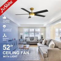 China Modern Plastic Ceiling Fan with Integrated LED Light Panel and Matte Black ABS Blades Ideal for Boutique Hotels and Cafes for sale