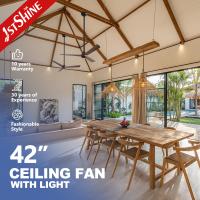 China 42 Inch DC Motor Ceiling Fan with LED Spotlight and 6 Speed Choice for Dining and Commercial Spaces for sale