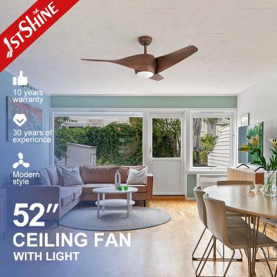 China 52 Inch Low Noise DC Motor ABS Blade Ceiling Fan with LED Light and Remote Control for sale